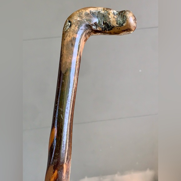 Art | 19th Century Antique Twisted Burley Wood Swagger Stick Cane ...